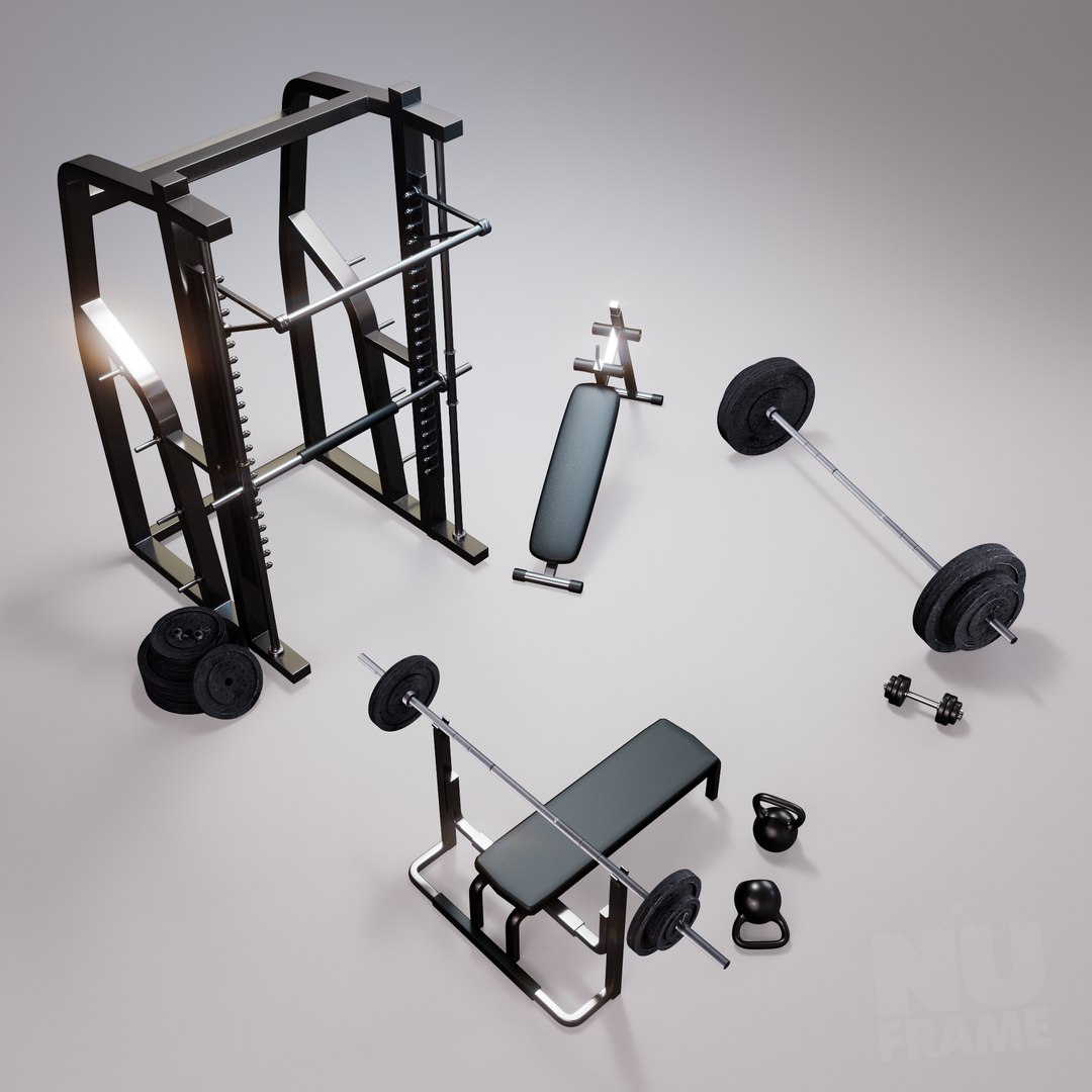 Home Gym Exercise Equipment Model - TurboSquid 1773028