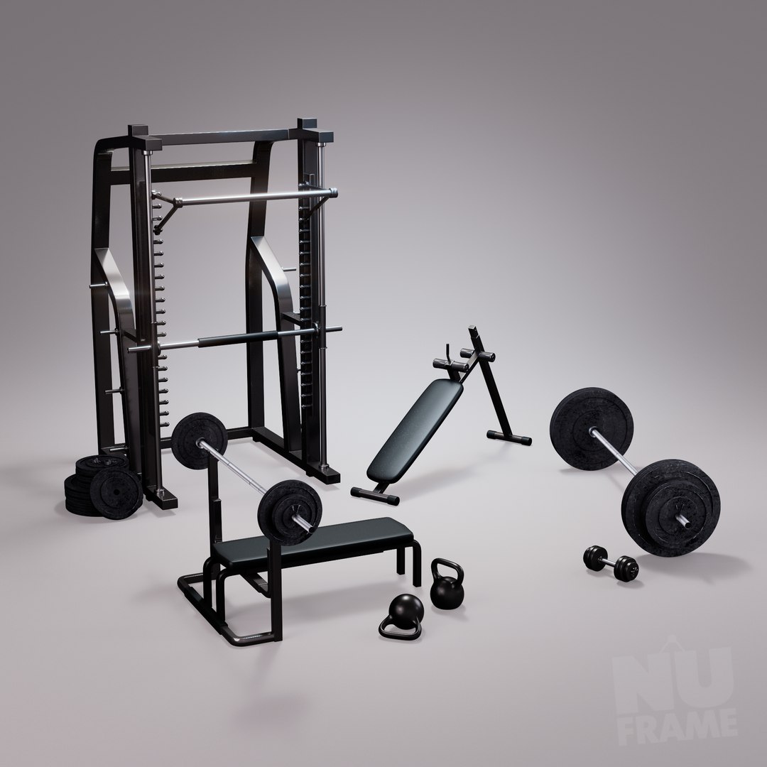 Home Gym Exercise Equipment Model - TurboSquid 1773028