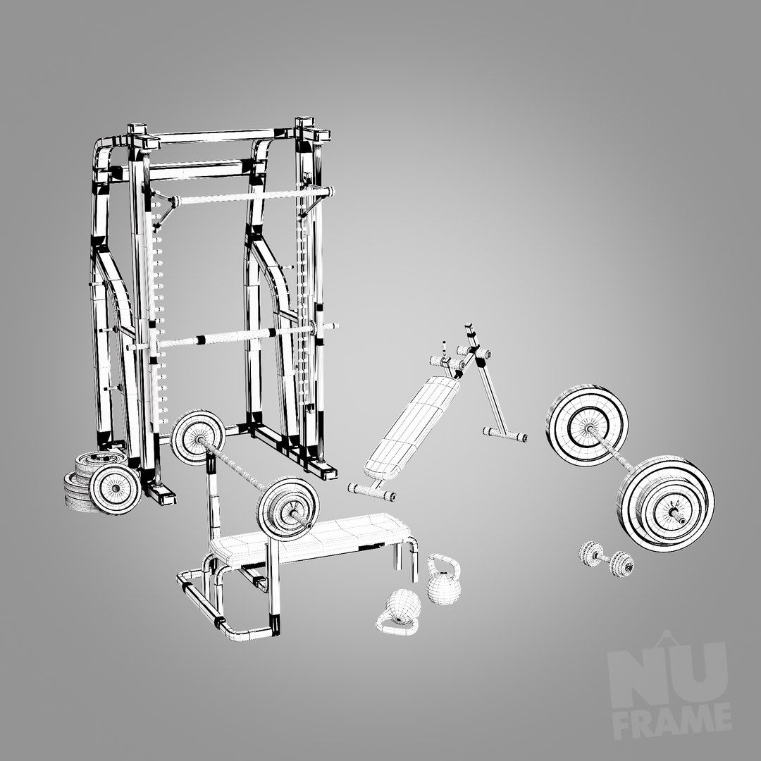 Home Gym Exercise Equipment Model - TurboSquid 1773028