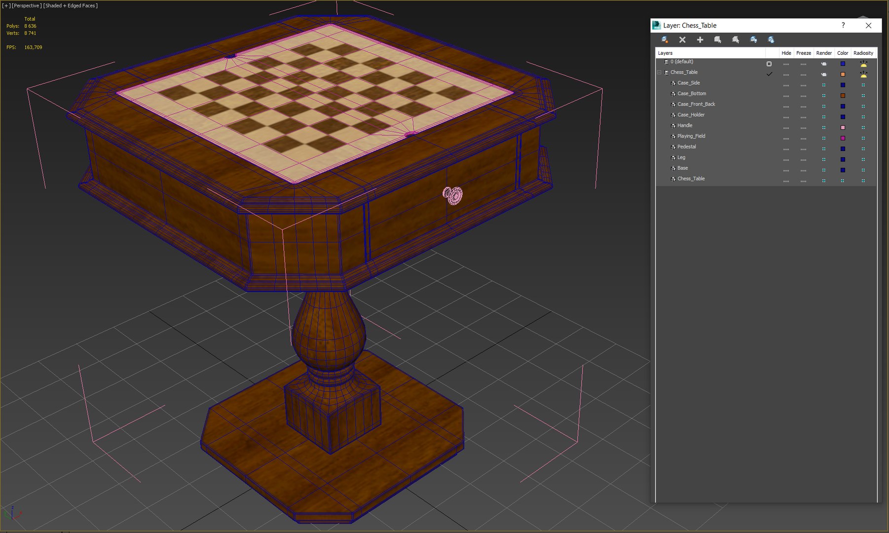 Chess Table 3D - TurboSquid 1607645