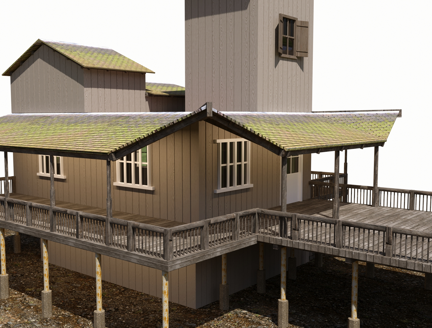 3D ranch house model - TurboSquid 1561380