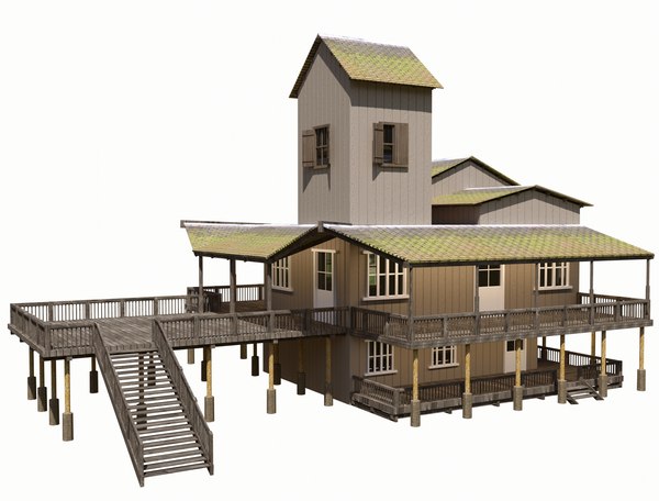 3D ranch house model - TurboSquid 1561380