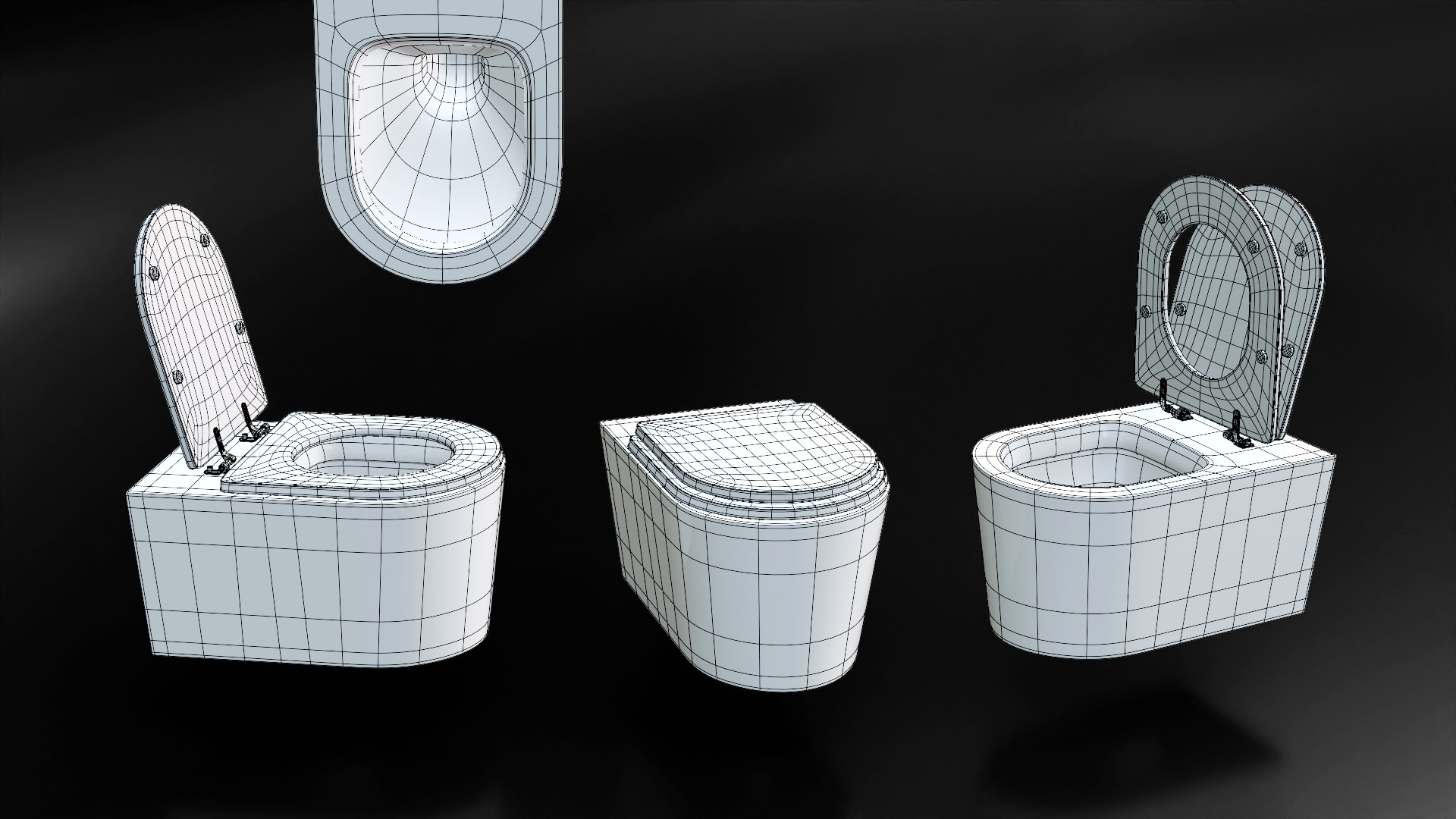 3D Pack Toilet 5 Model - TurboSquid 2395803