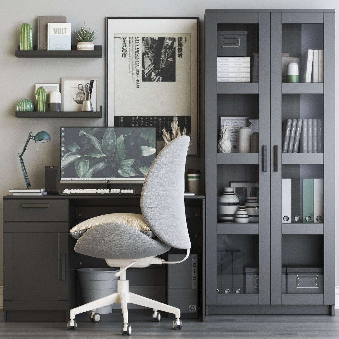 3D Model IKEA Office Workplace 107 - TurboSquid 1855326