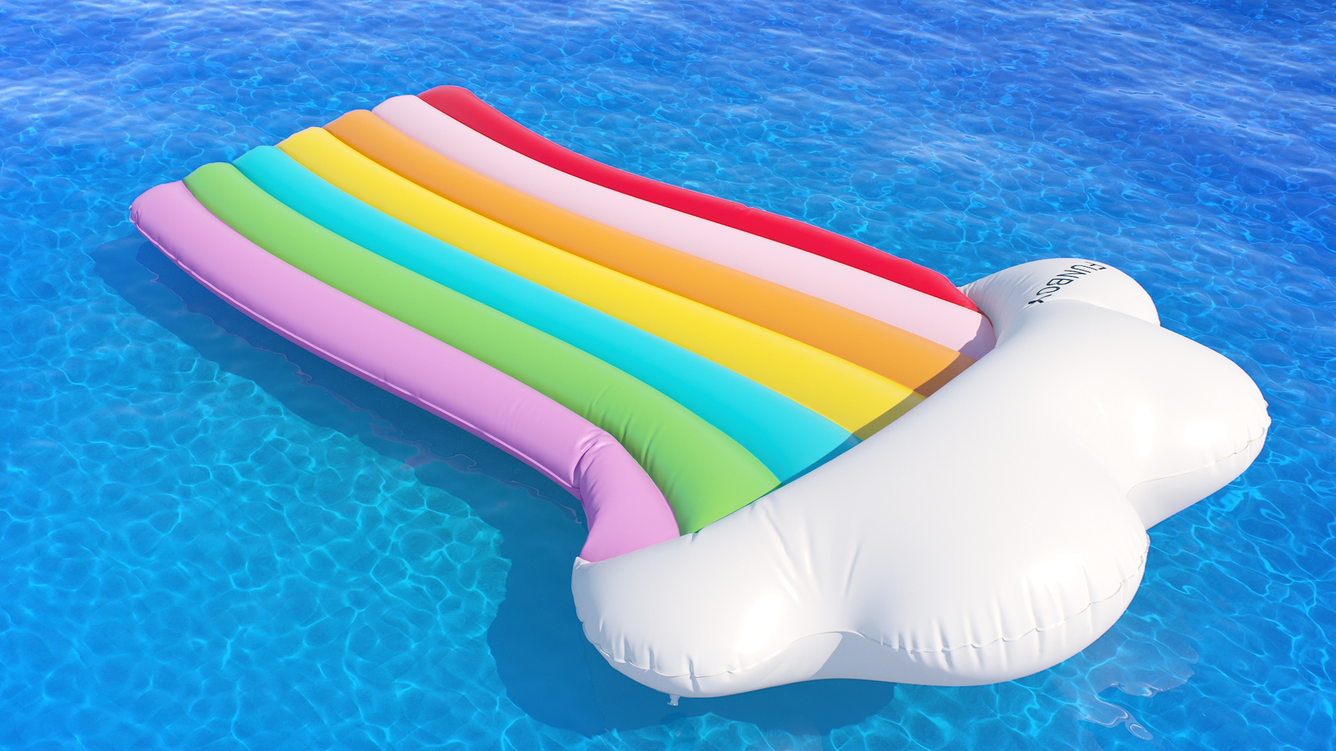 3D Funboy rainbow lounger tube float - TurboSquid 1777895