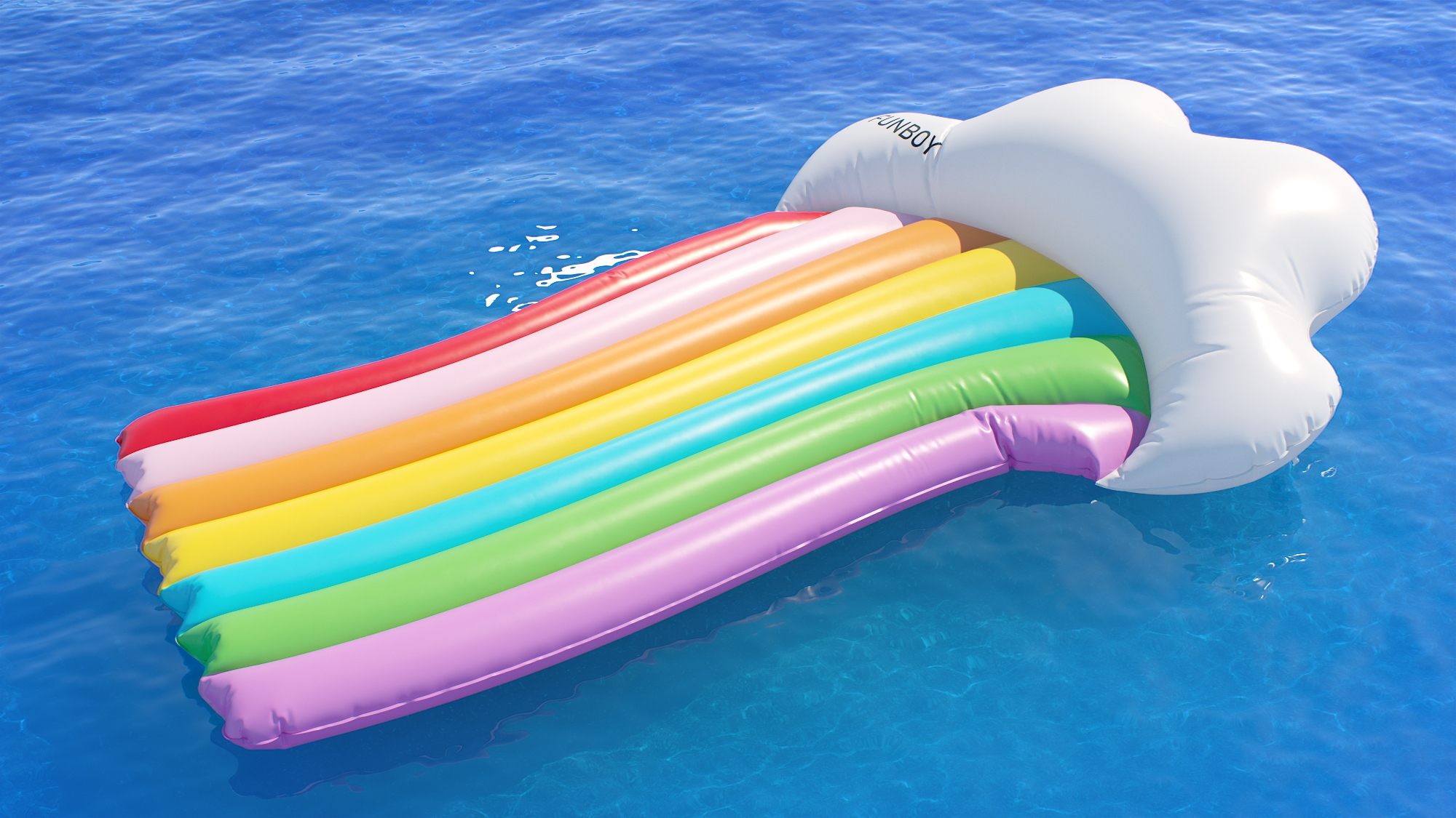 3D Funboy rainbow lounger tube float - TurboSquid 1777895