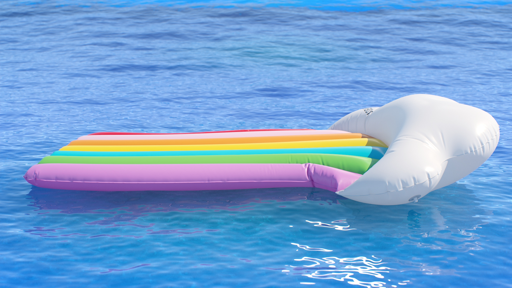 3D Funboy rainbow lounger tube float - TurboSquid 1777895