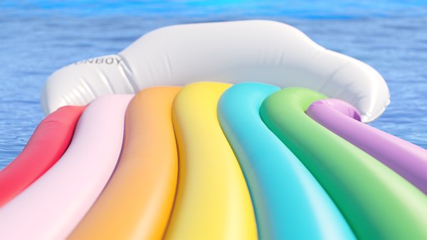 3D Funboy rainbow lounger tube float - TurboSquid 1777895