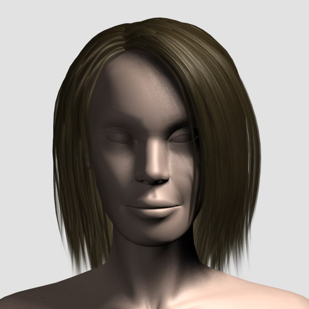 Hair Character Mesh 3d Model
