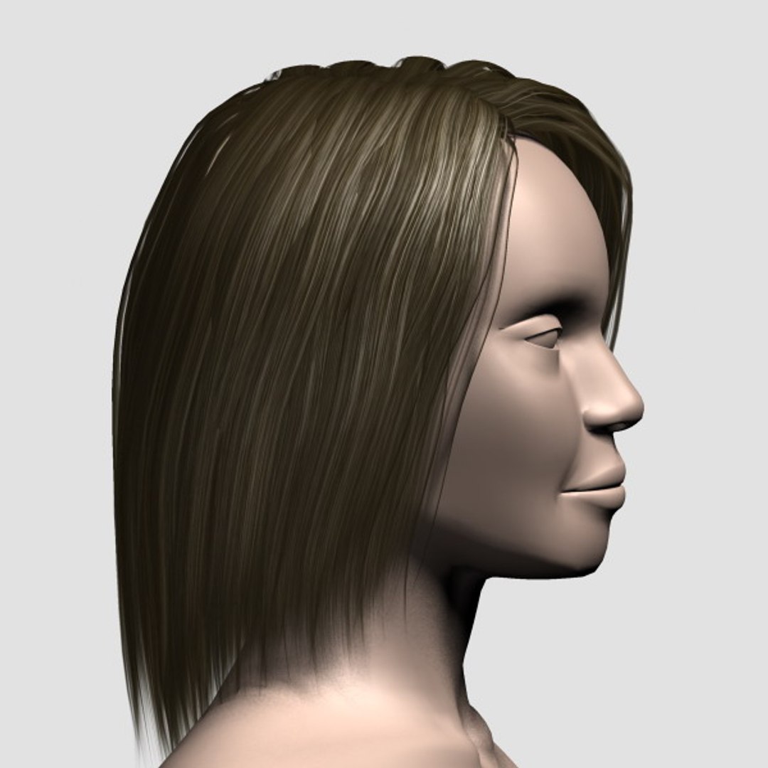 Hair Character Mesh 3d Model