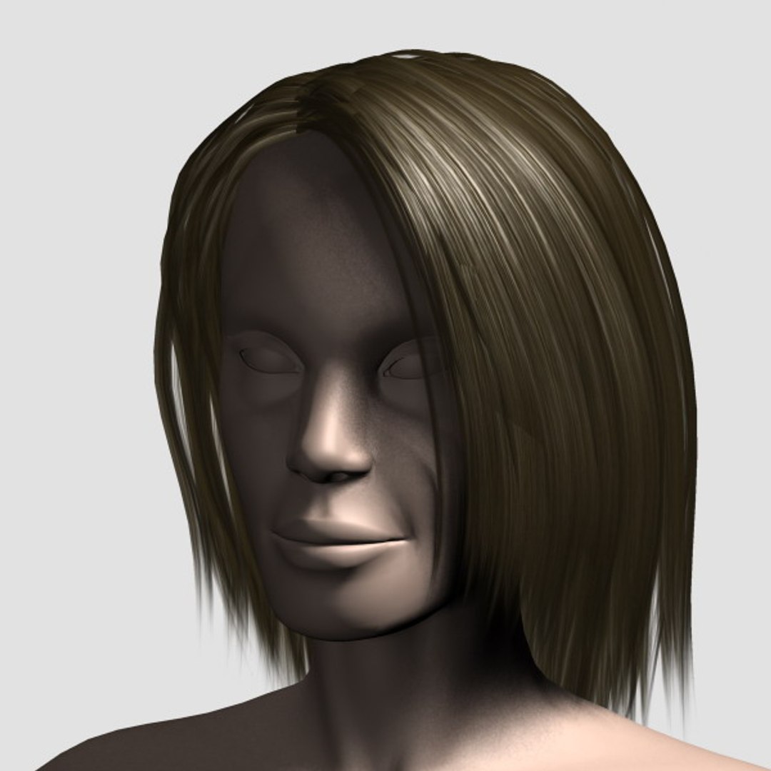 Hair Character Mesh 3d Model