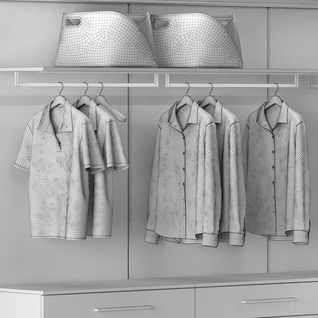 Walk-in Wardrobe beige model - TurboSquid 2109494