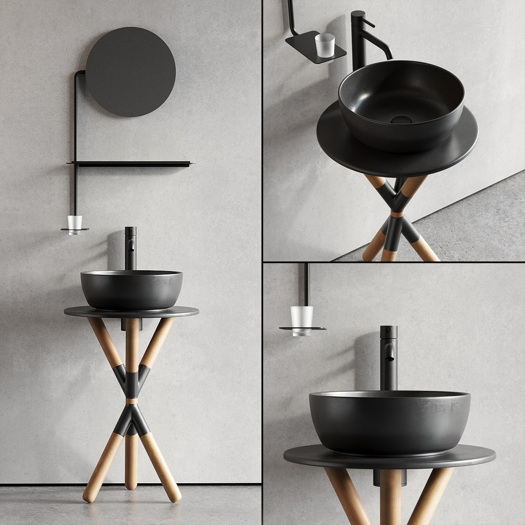 Vanity cross unit washbasin 3D model - TurboSquid 1594506