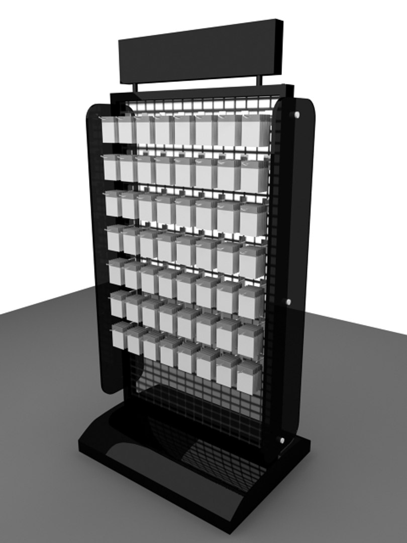 merchandise hanging rack 3d model