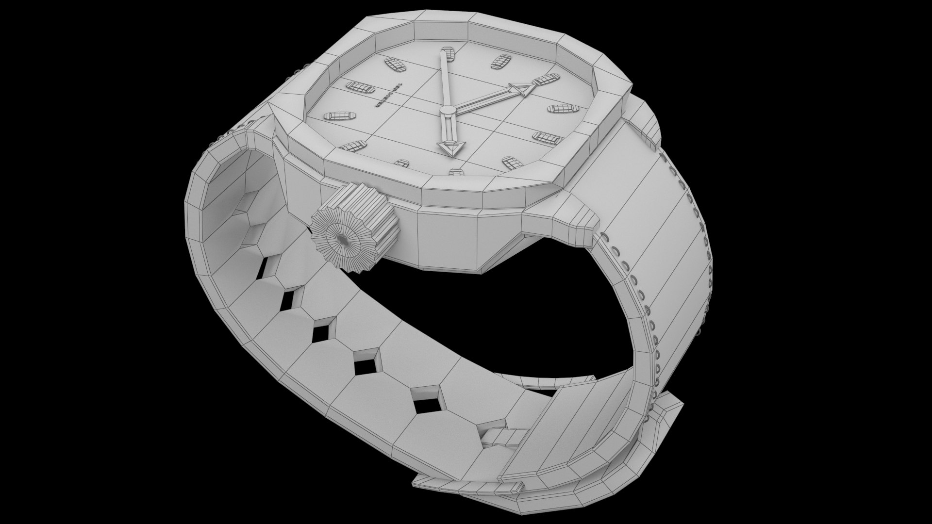 3D Leather Strap Silver Watch Model - TurboSquid 2383941