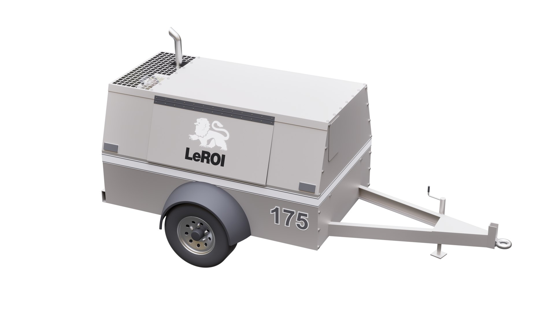 3D LEROI 175 CFM Portable Air Compressor Model - TurboSquid 2212097