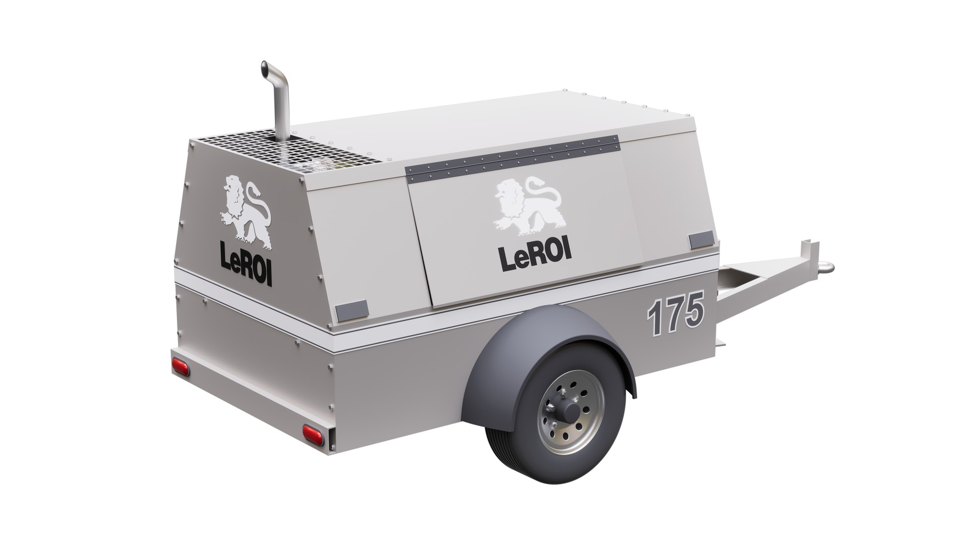 3D LEROI 175 CFM Portable Air Compressor Model - TurboSquid 2212097