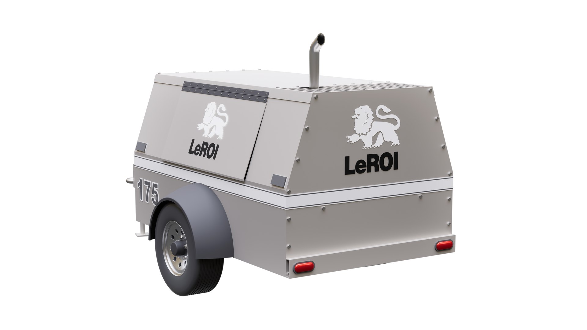 3D LEROI 175 CFM Portable Air Compressor Model - TurboSquid 2212097