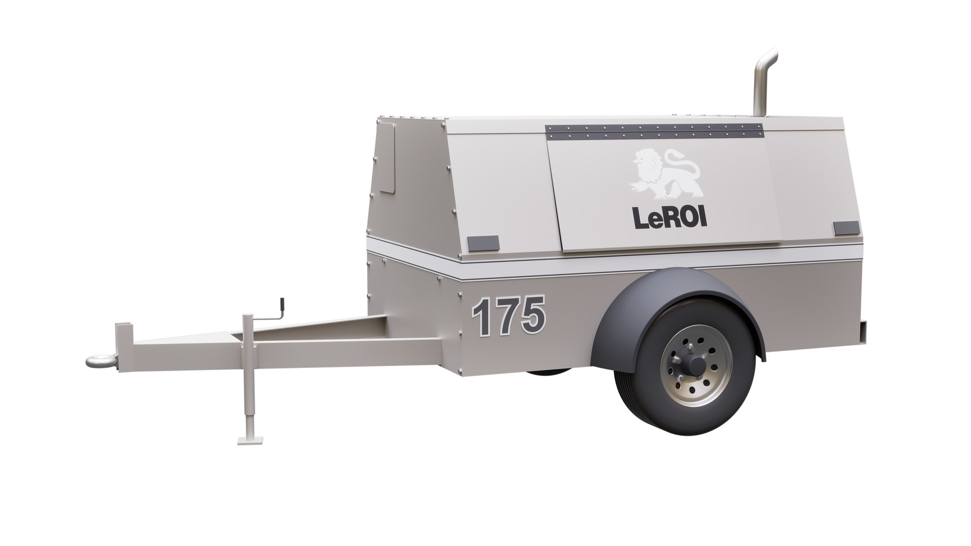 3D LEROI 175 CFM Portable Air Compressor Model - TurboSquid 2212097