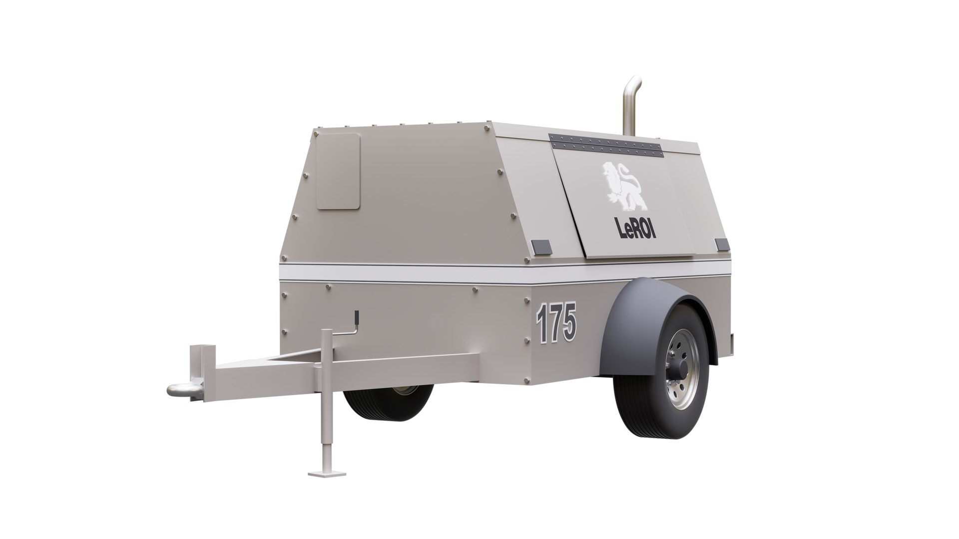 3D LEROI 175 CFM Portable Air Compressor Model - TurboSquid 2212097