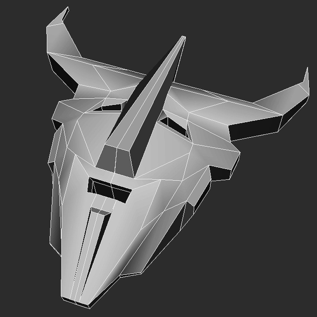 3d Model Traditional Horned Mask