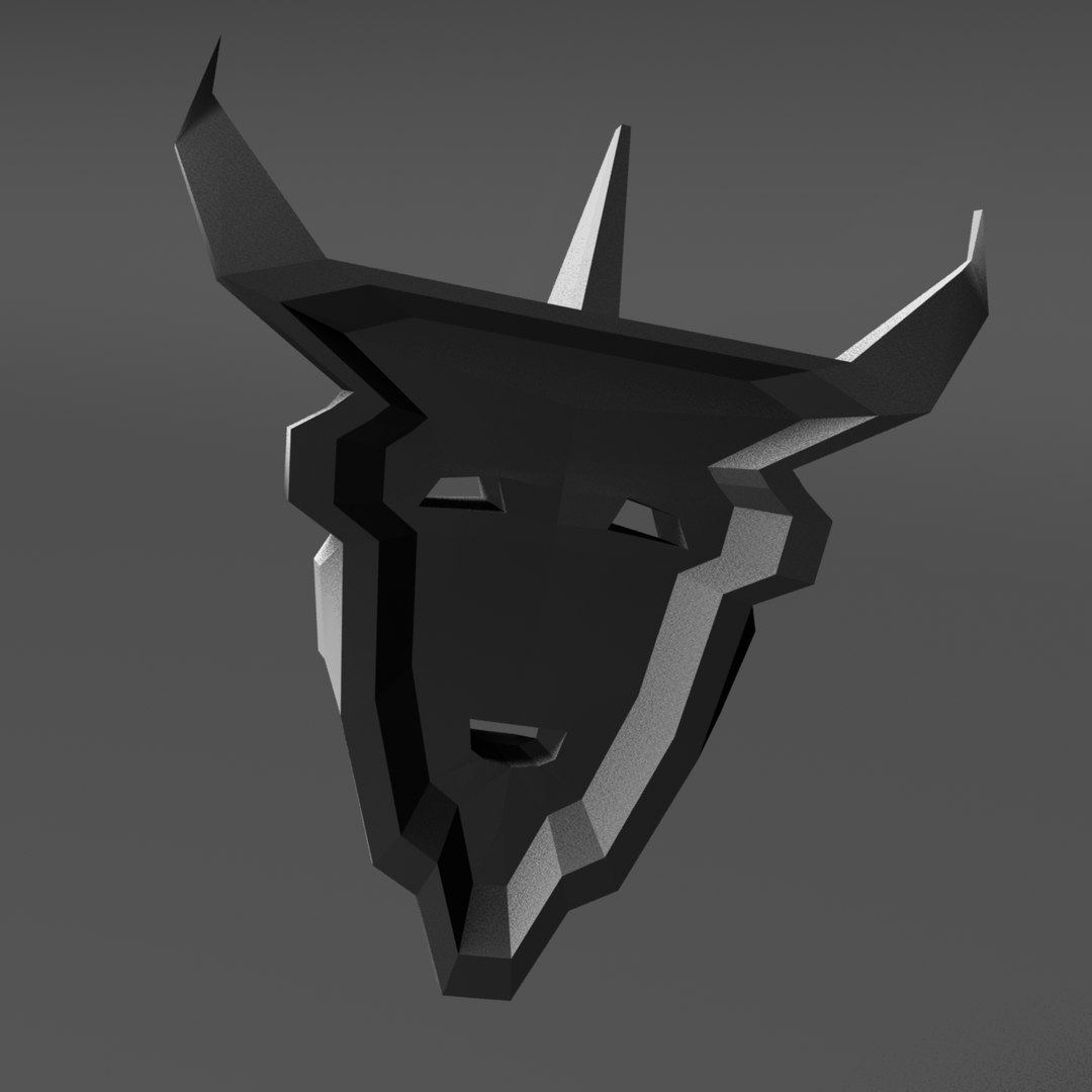 3d Model Traditional Horned Mask