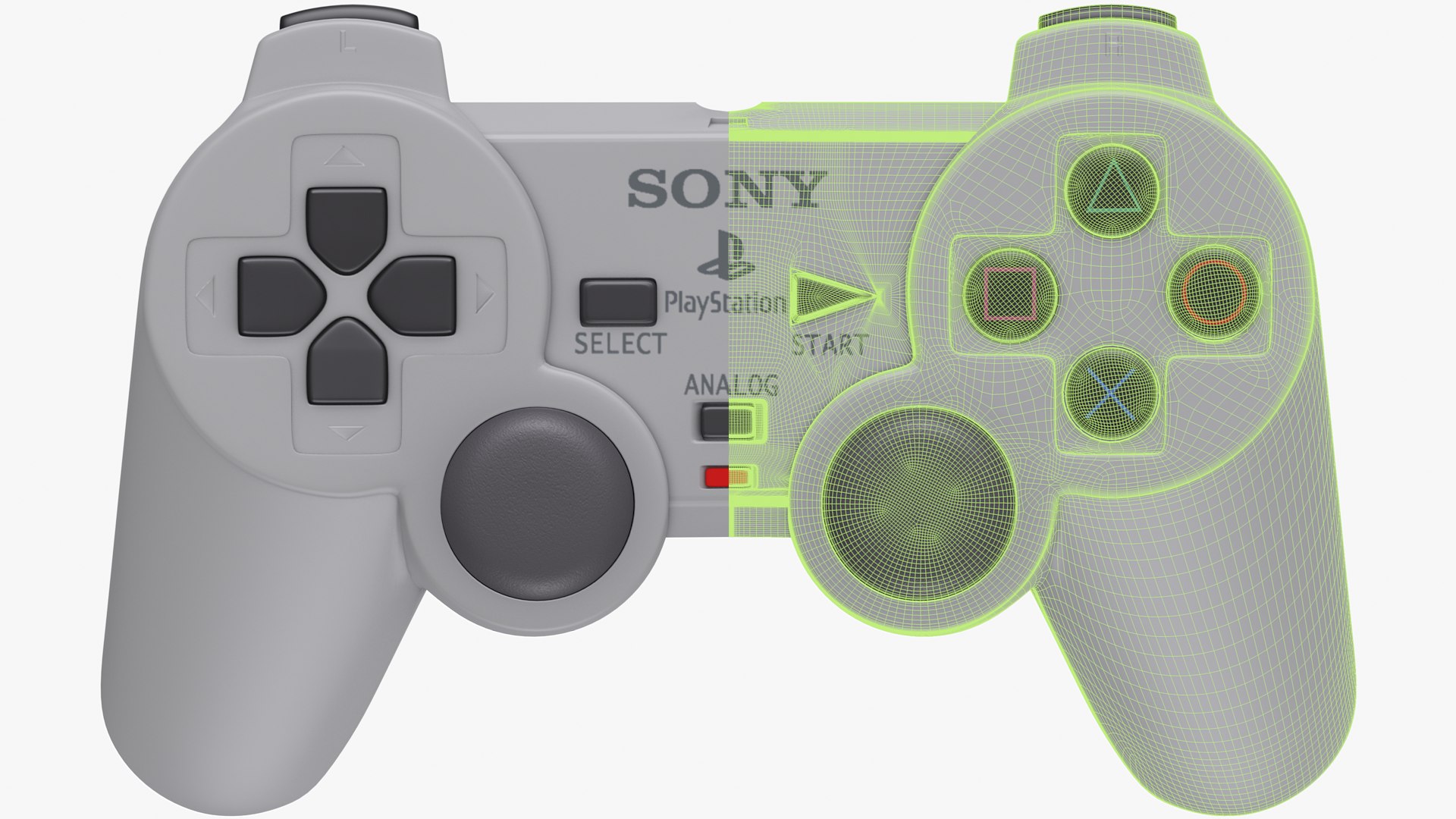 Ps1 Dual Shock Controller 3D Model - TurboSquid 2201173