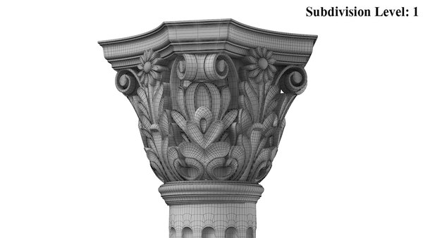 Classic column 3D model - TurboSquid 1713956