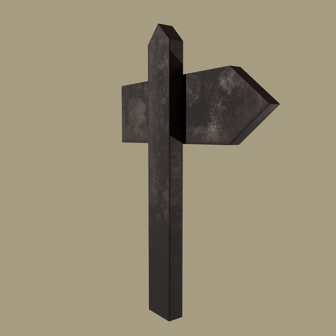 3D Little Wood Signpost - TurboSquid 1391191
