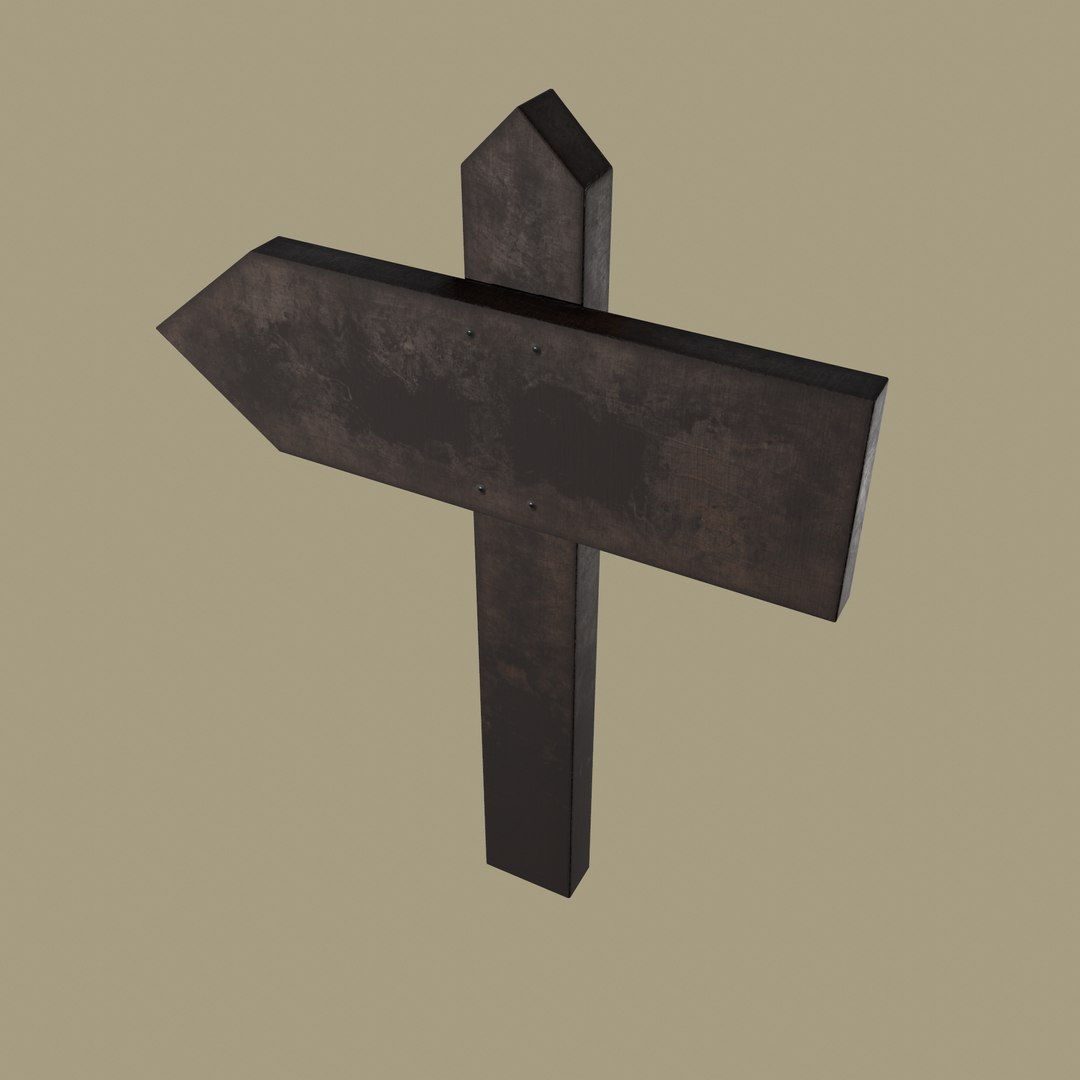 3D Little Wood Signpost - TurboSquid 1391191