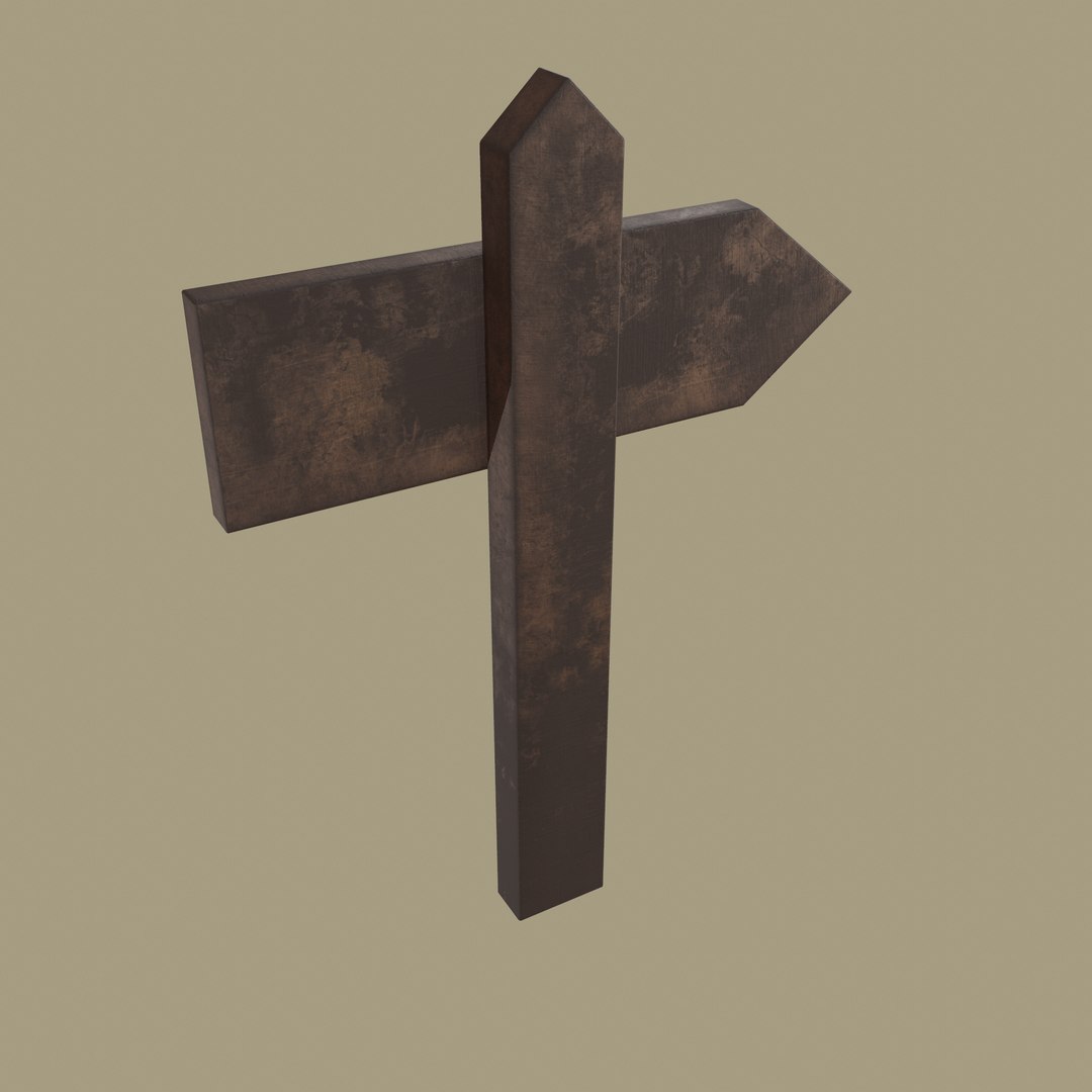3D Little Wood Signpost - TurboSquid 1391191