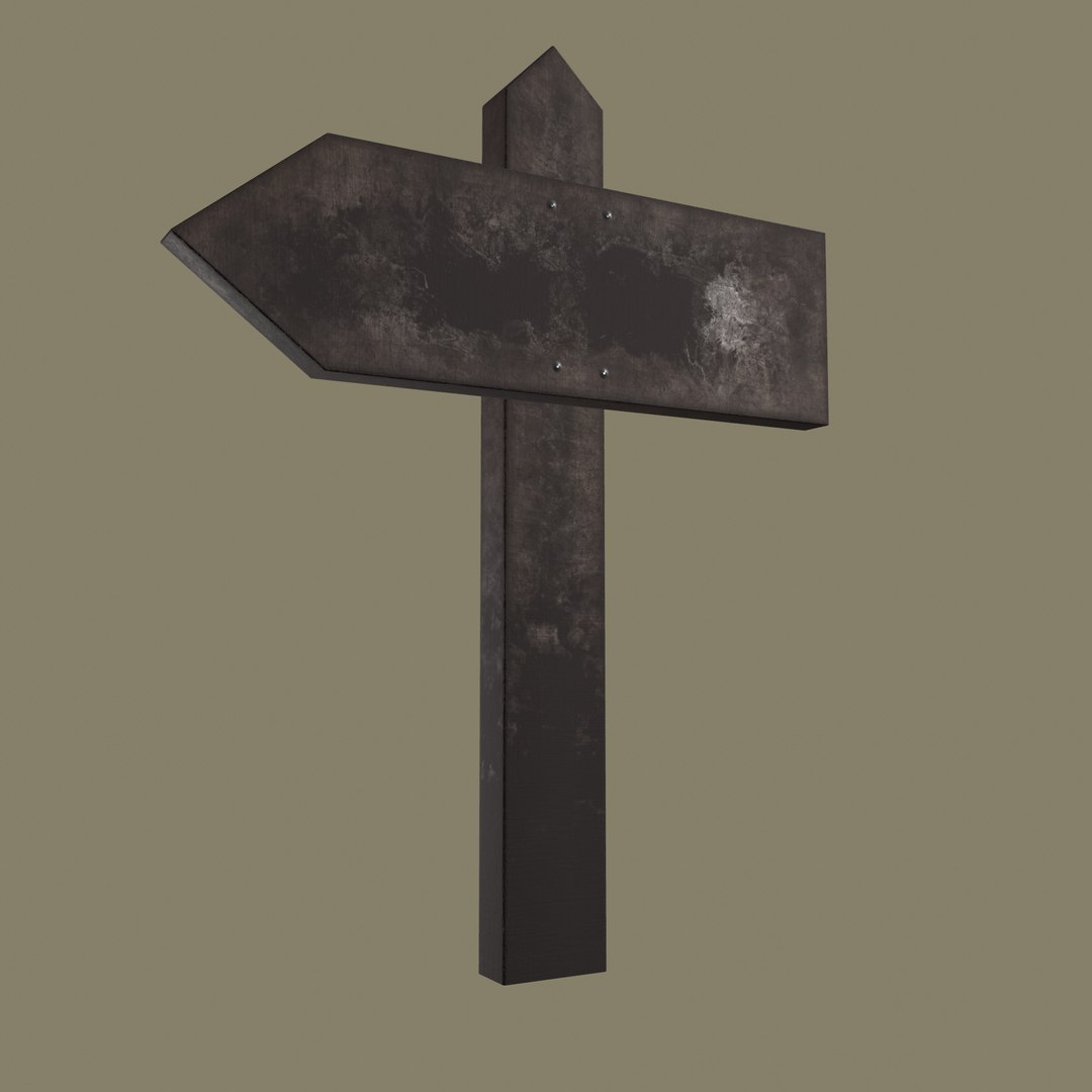 3D Little Wood Signpost - TurboSquid 1391191