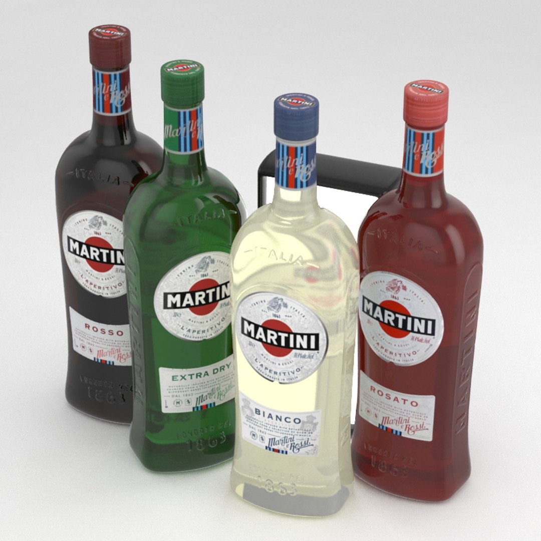 Martini bottles 3D model - TurboSquid 1217060