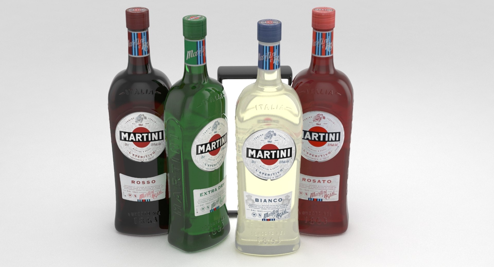 Martini bottles 3D model - TurboSquid 1217060