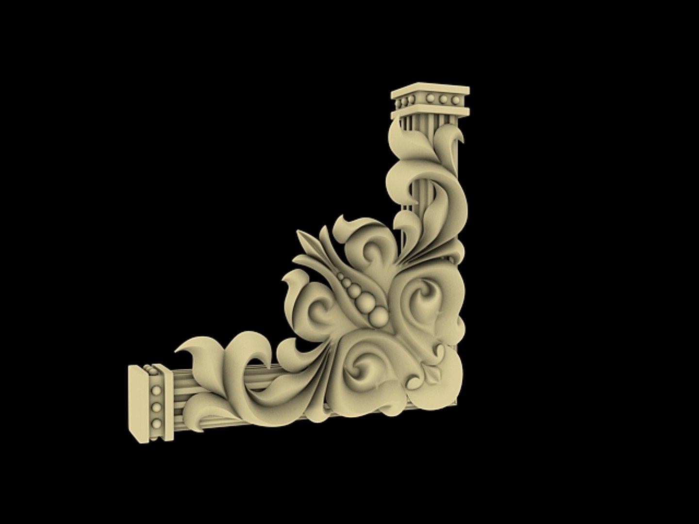 Corner Moulding 3d 3ds