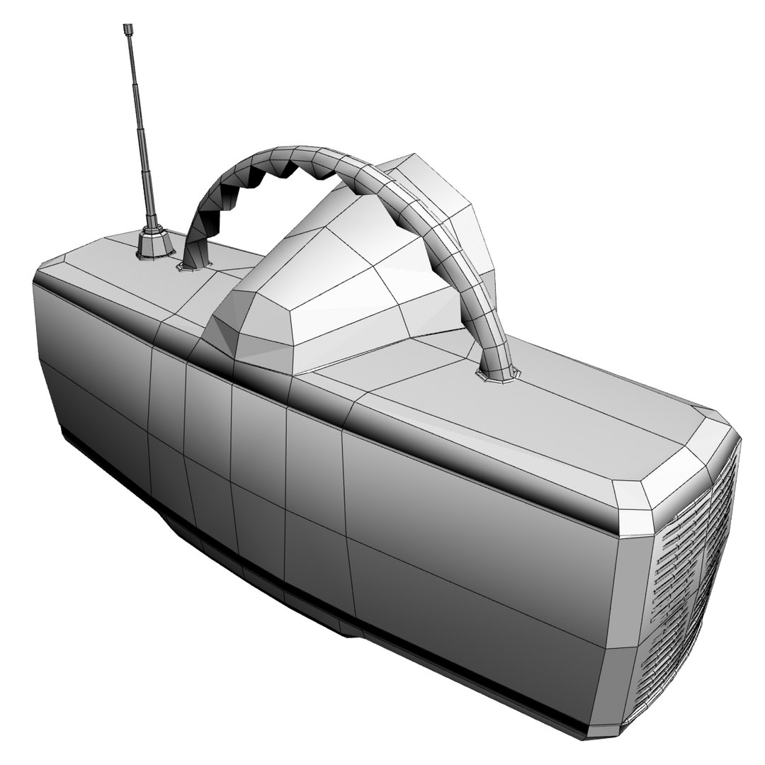 3d Radio Cassette Player Model