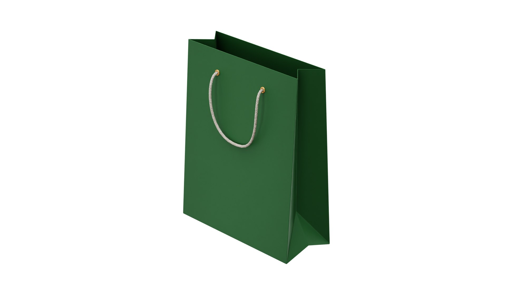 3D Green Paper Bag - TurboSquid 2350105