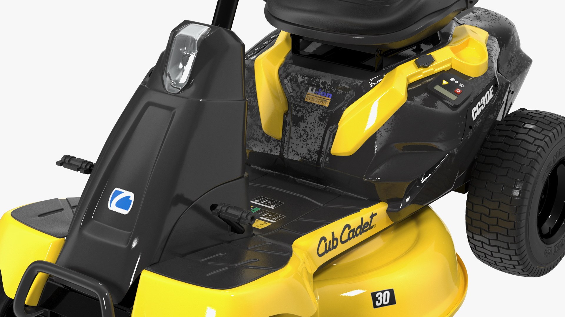 3D Electric Riding Lawn Mower Cub Cadet CC30E Rigged For Maya Model ...