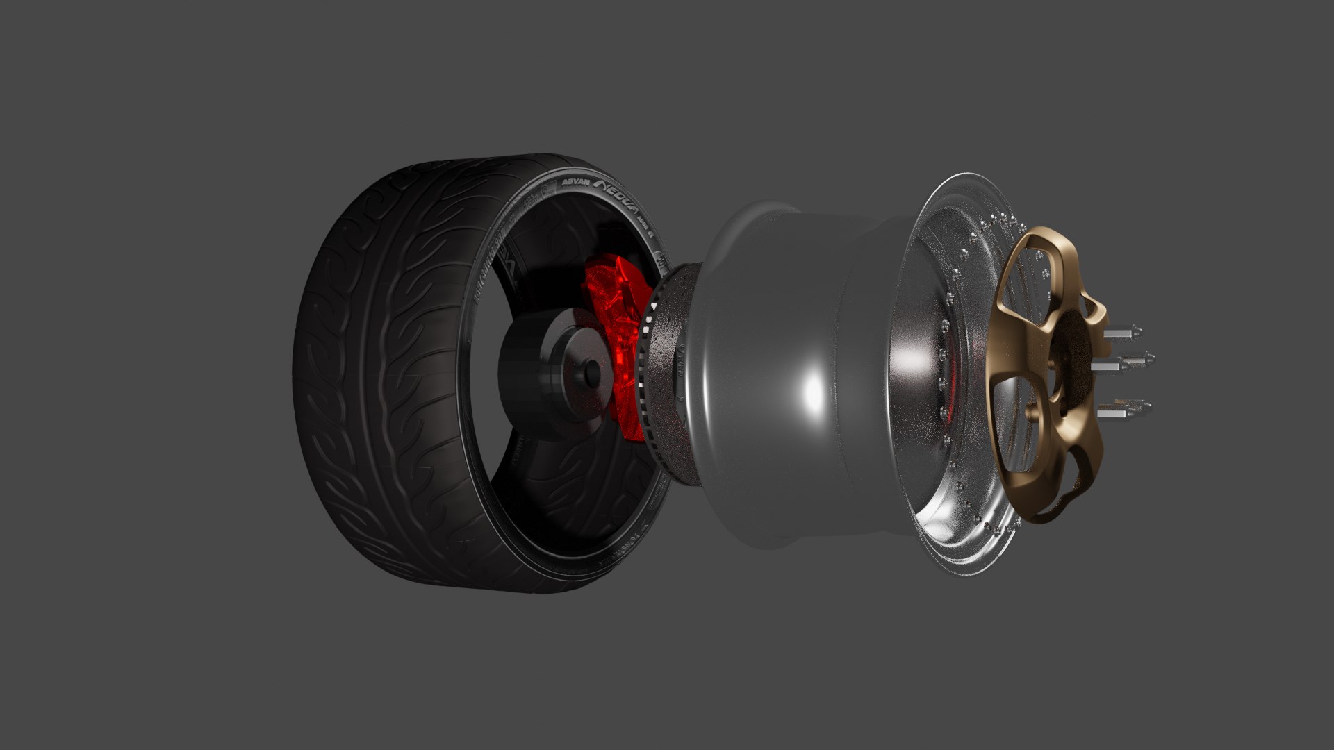 Car Wheel Set Model - TurboSquid 1519419