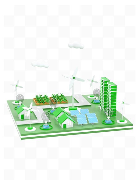 3D Wind power generation scene model - TurboSquid 2027402