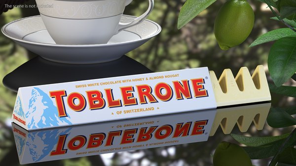 3D Opened Toblerone White Chocolate Bar model - TurboSquid 1769327