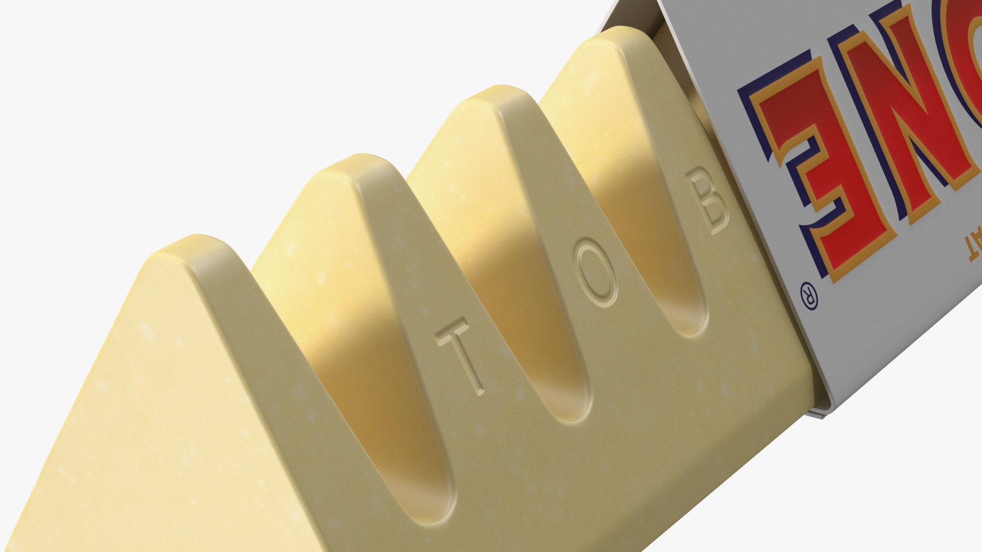 3D Opened Toblerone White Chocolate Bar Model - TurboSquid 1769327