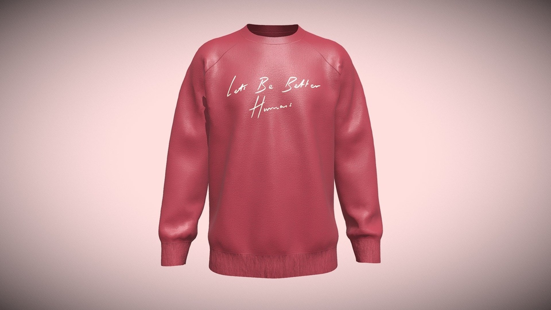 Mens Sweatshirt- Script Slogan Lettering In Low Poly 3D Model ...