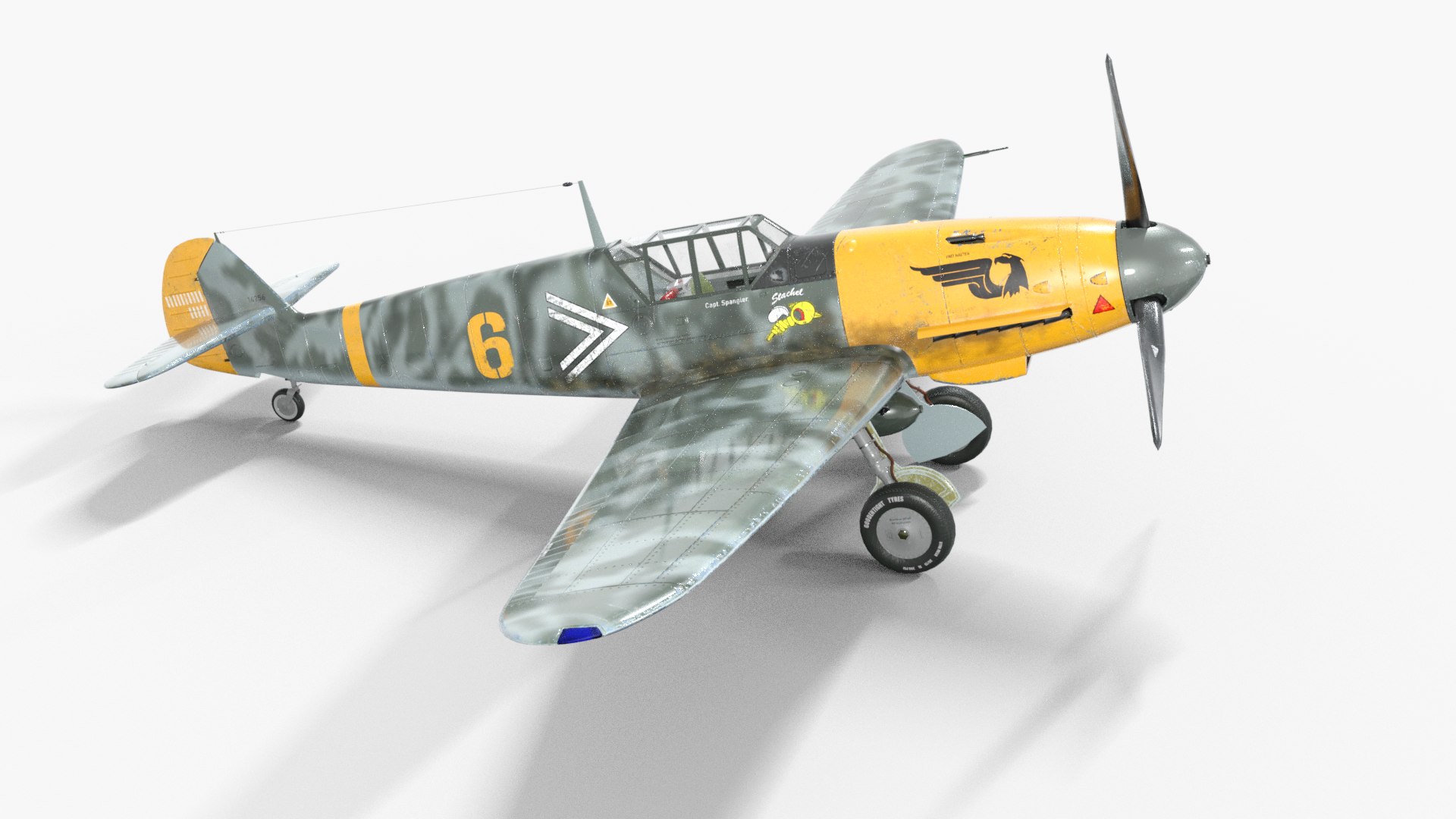 Messer Bf 109 Warplane Low-poly 3D Model Model - TurboSquid 2354766