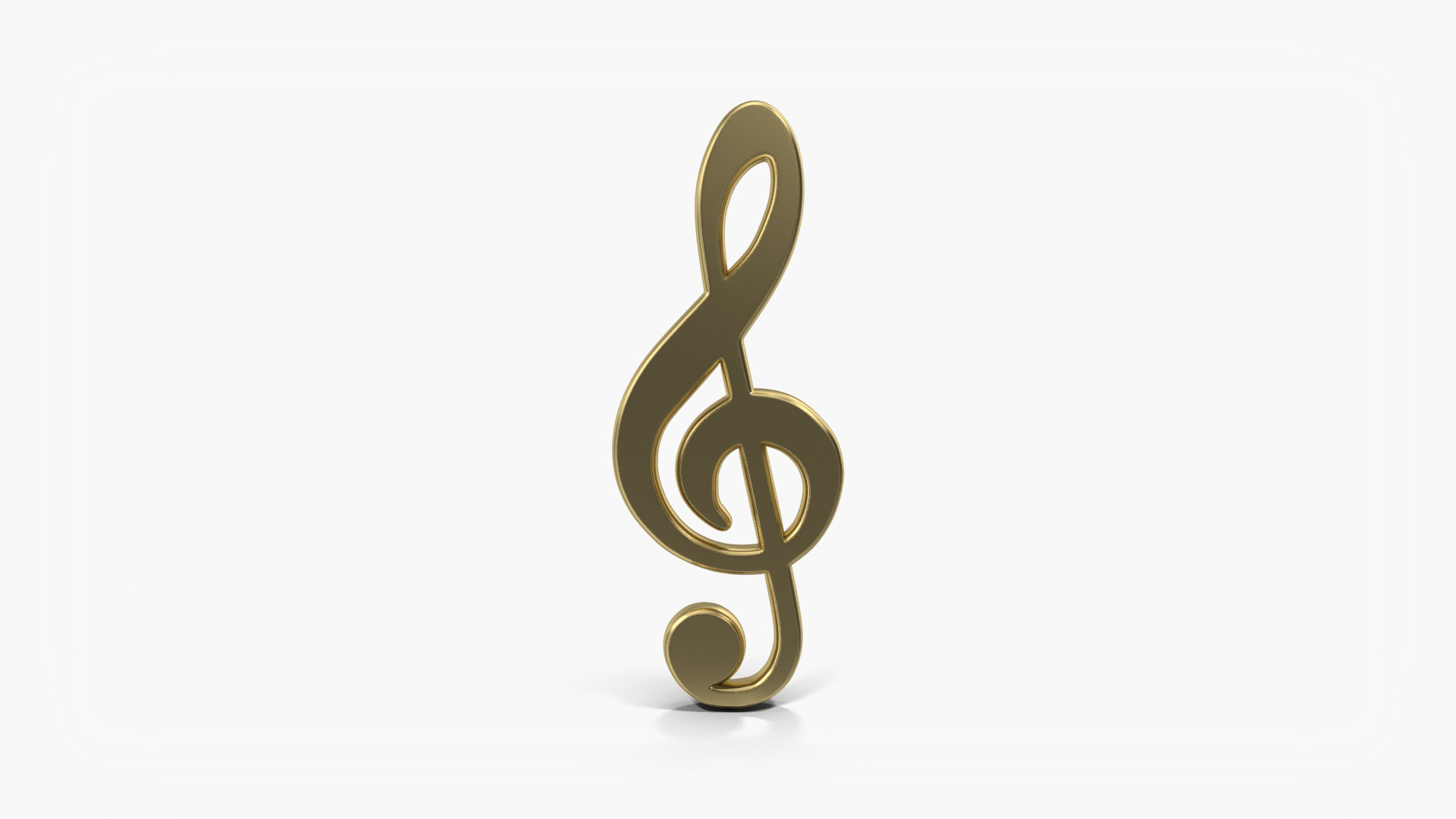 Treble Clef Music Symbol Gold Model - TurboSquid 2060781
