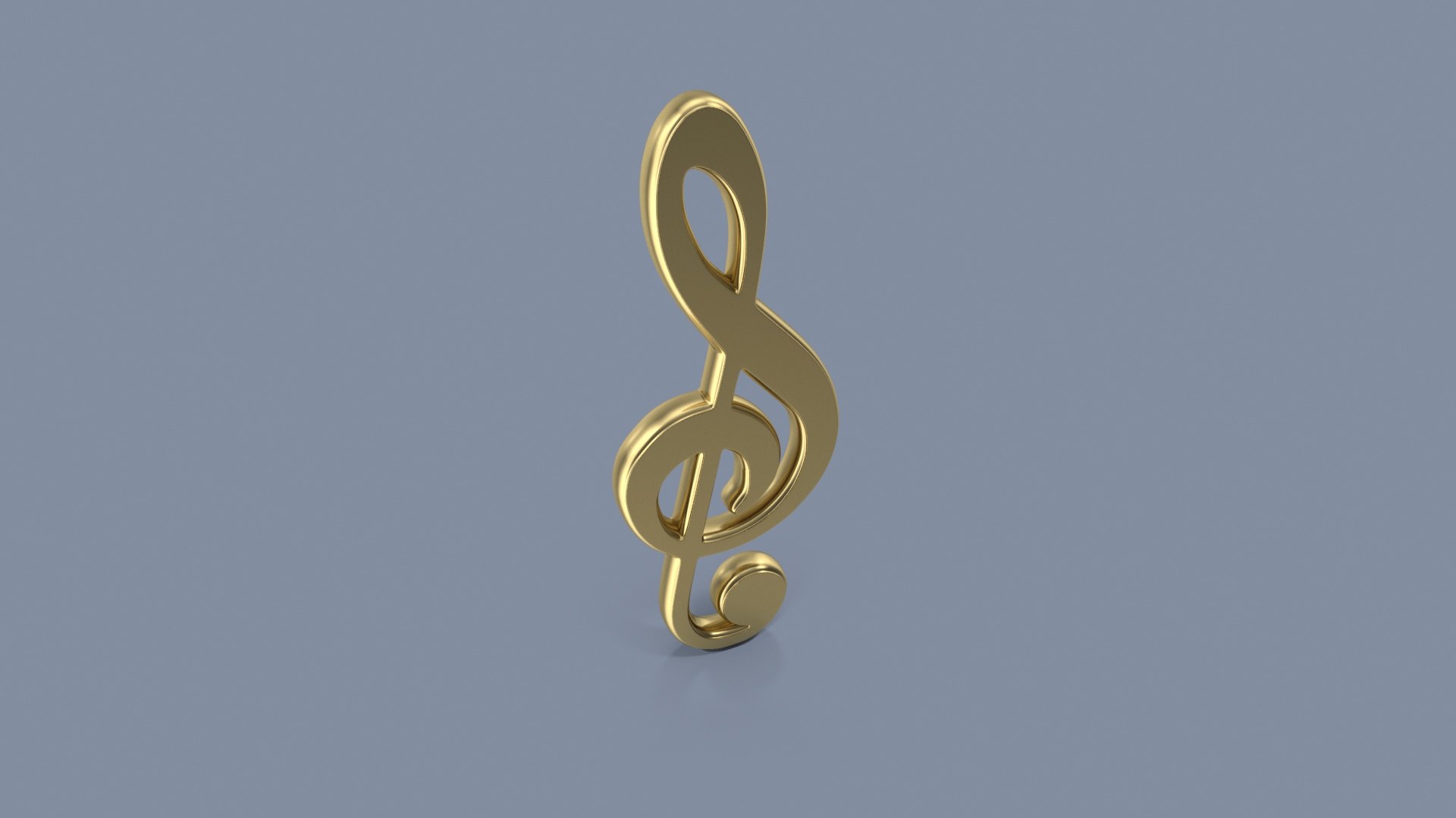 Treble Clef Music Symbol Gold Model - TurboSquid 2060781