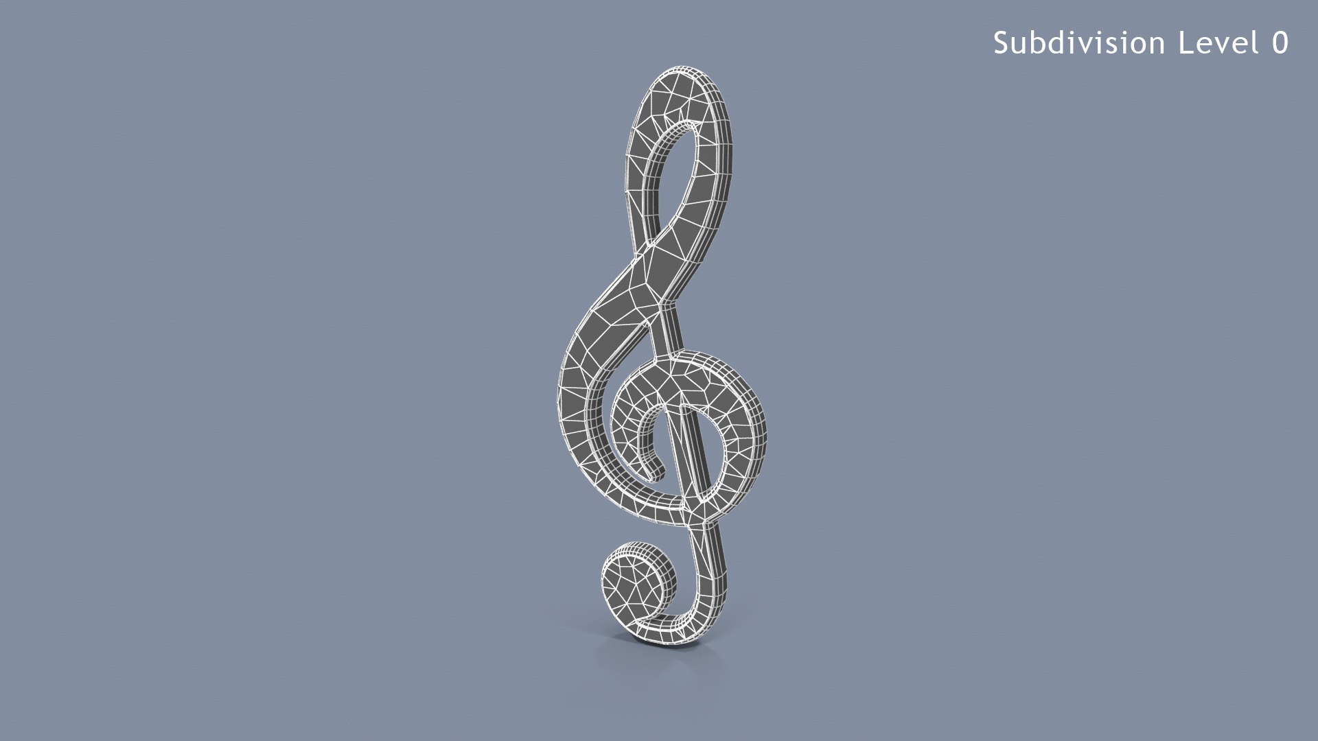 Treble Clef Music Symbol Gold Model - TurboSquid 2060781