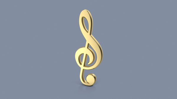 modelo 3d Treble clef Music Symbol Gold - TurboSquid 2060781
