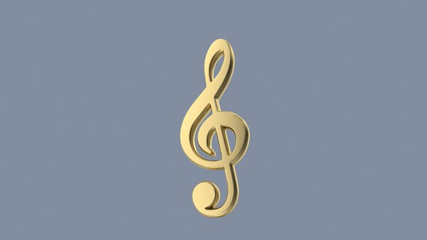 modelo 3d Treble clef Music Symbol Gold - TurboSquid 2060781