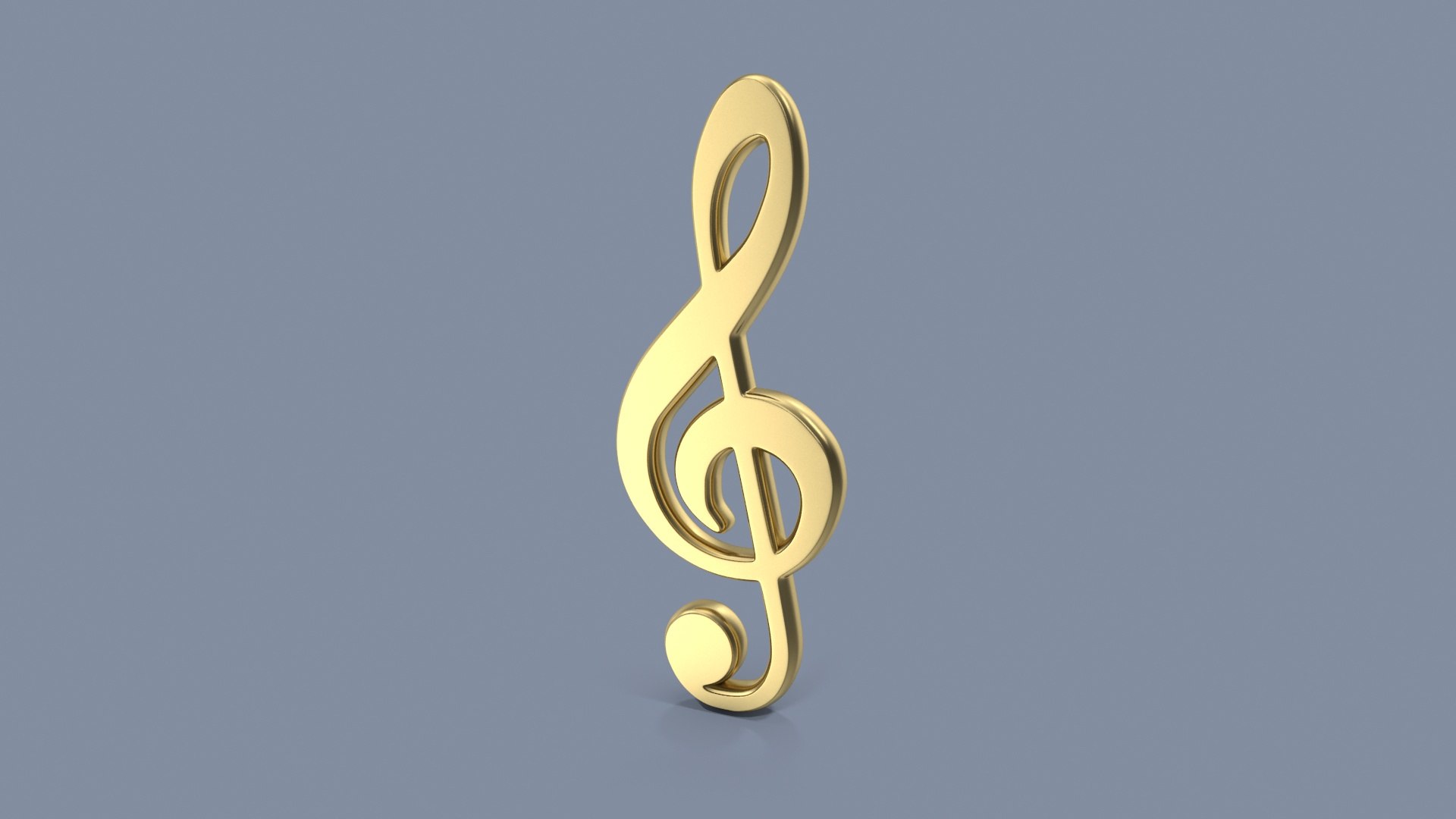 Treble Clef Music Symbol Gold Model - TurboSquid 2060781